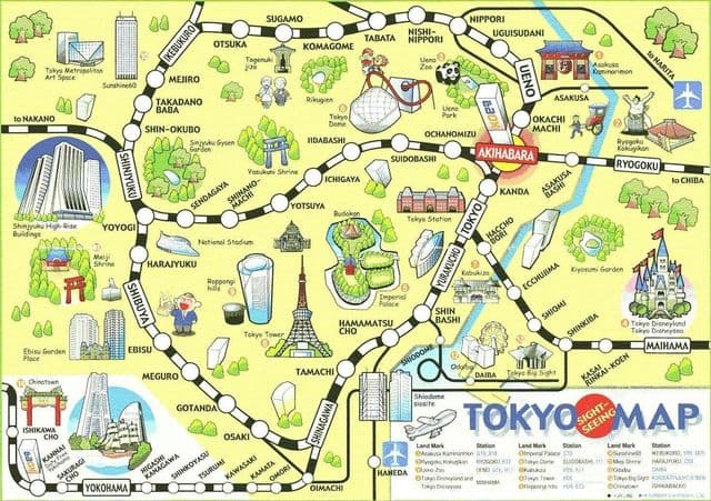 Tokyo tourist map | Tokyo Map 360